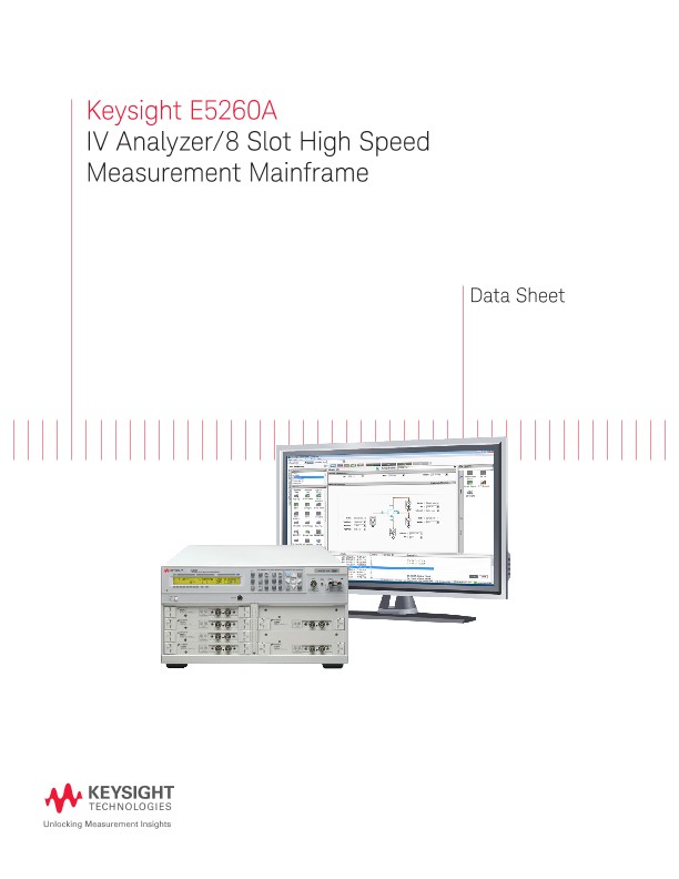 E5260A IV Analyzer/8 Slot High Speed Measurement Mainframe PDF Asset Page | Keysight